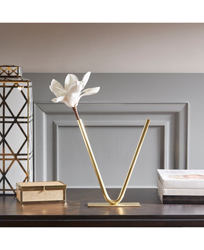 JLA Home Madison Park Signature Hera Large V-Shaped Tube Vase - Macy's