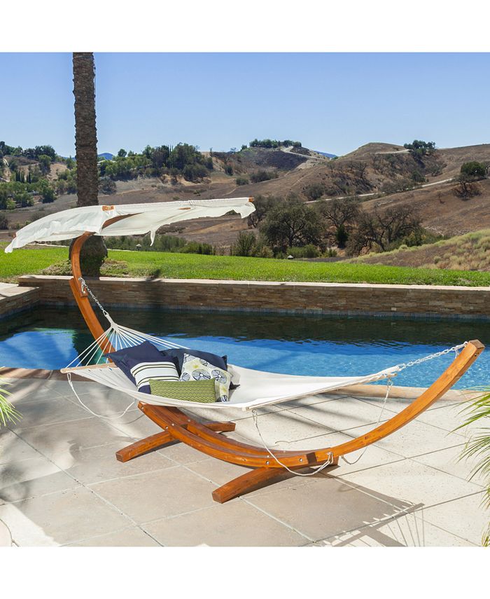 Noble House Delwen Teak Hammock - Macy's