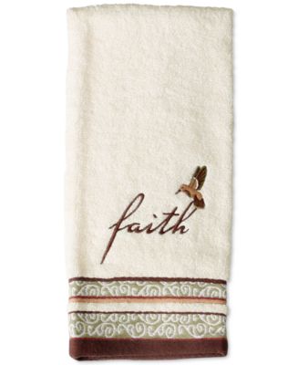 Saturday Knight Inspire Cotton Embroidered Hand Towel - Macy's