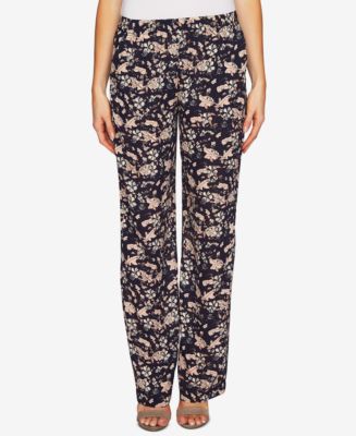 CeCe Floral-Print Soft Pants - Macy's