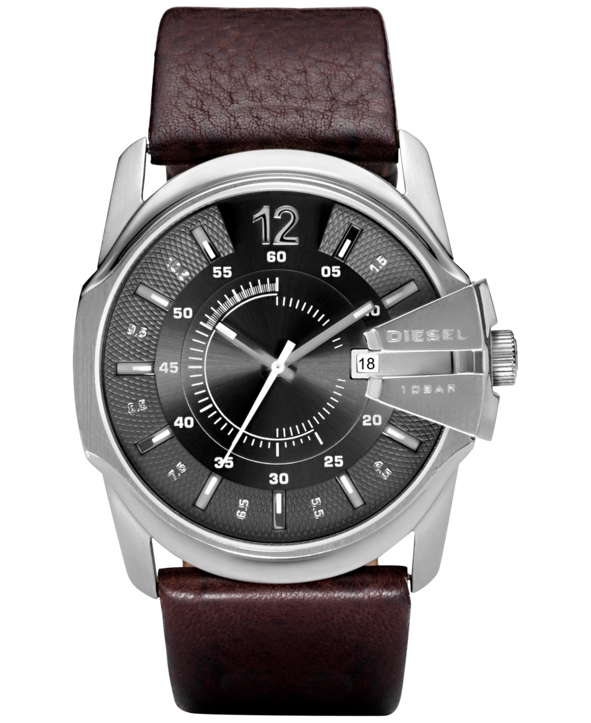Click here for Diesel Mens Master Chief Dark Brown Leather Strap... prices