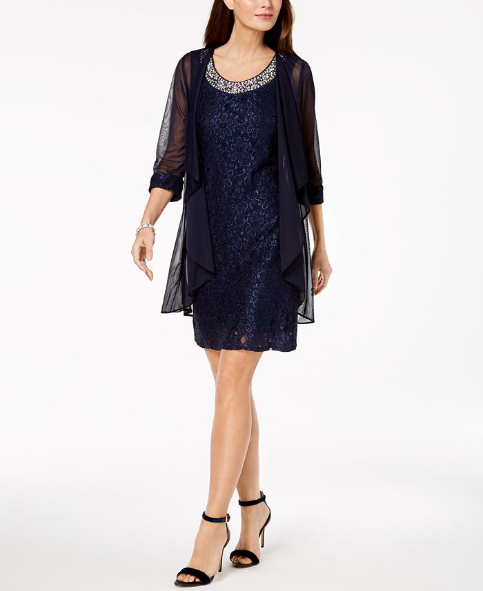 R And M Richards Embellished Lace Sheath Dress And Jacket And Reviews
