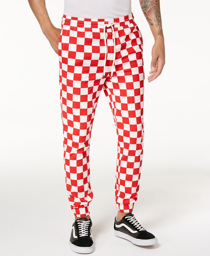 Jaywalker Men's Check-Print Jogger Pants - Macy's