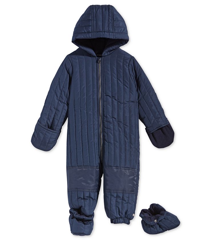 First Impressions Baby Boys Hooded Footed Puffer Snowsuit, Created for ...