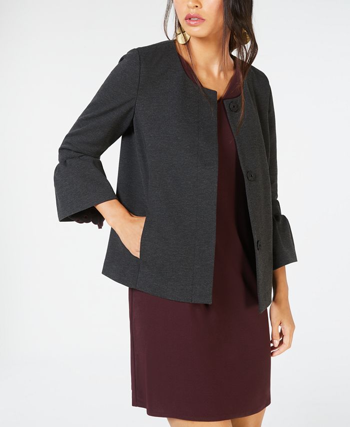 Alfani Petite Ruffle-Sleeve Blazer, Created for Macy's - Macy's
