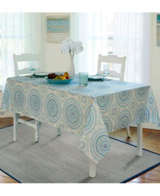 Elrene Circle Stitch 60" x 144" Rectangular Tablecloth - Macy's