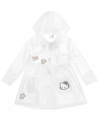 Hello Kitty Little Girls Embroidered Patch Raincoat - Macy's