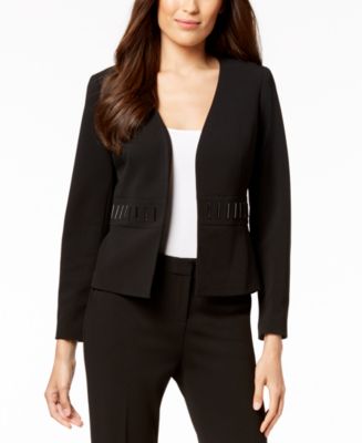 Kasper Embellished-Waist Flyaway Jacket, Regular & Petite Sizes - Macy's