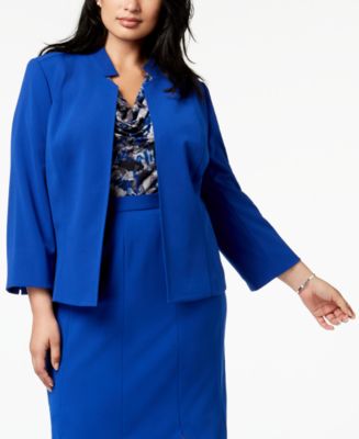 Kasper Plus Size Flyaway Jacket - Macy's