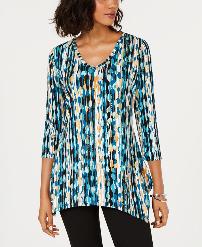 JM Collection Printed T-Shirt, Created for Macy's - Macy's