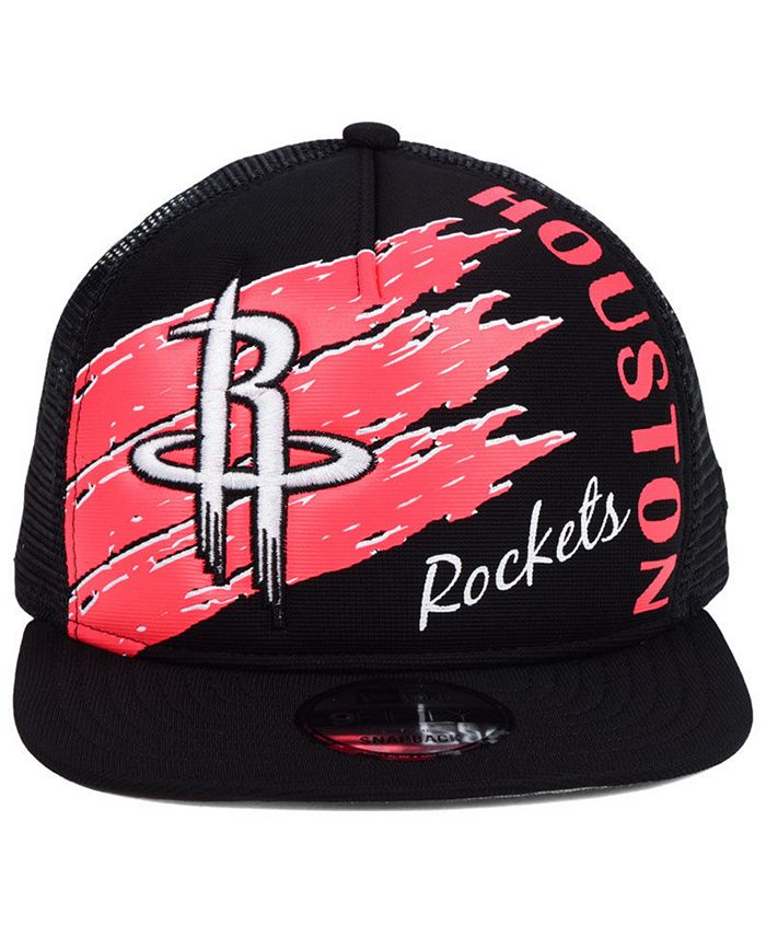 New Era Houston Rockets Swipe Trucker 9FIFTY Snapback Cap - Macy's