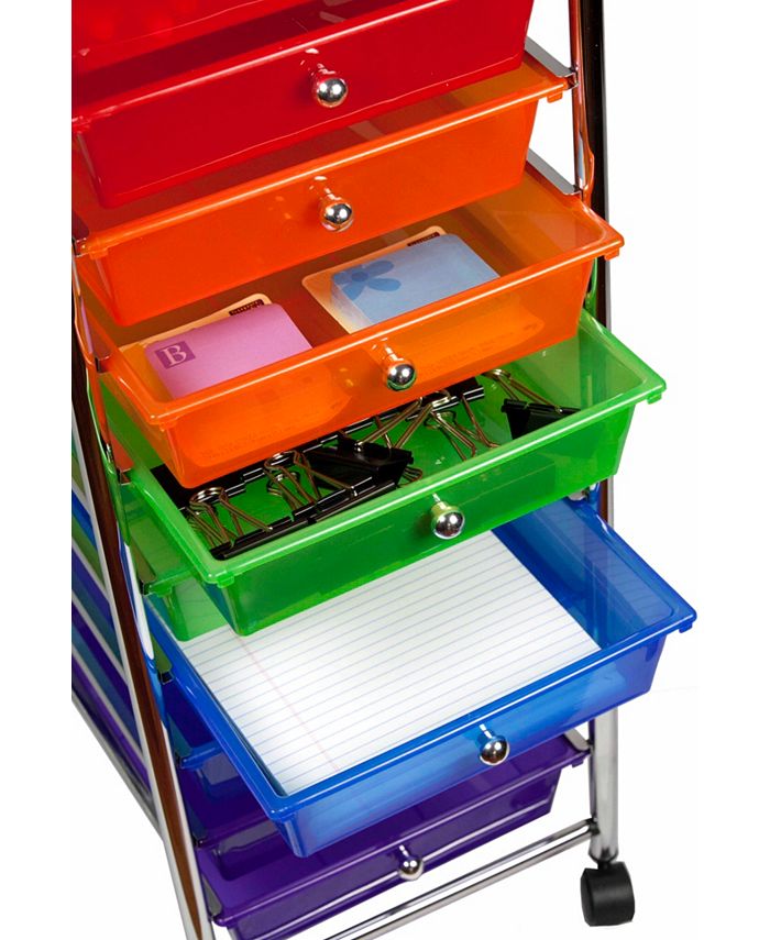 Sunbeam 10 Drawer Rolling Cart - Macy's