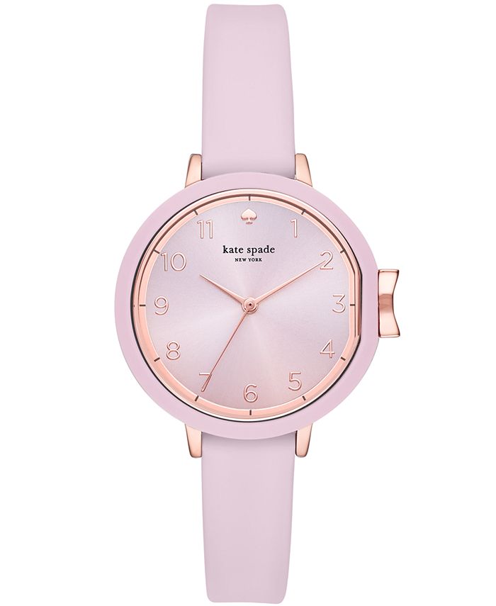 kate spade new york Women's Park Row Pink Silicone Strap Watch 34mm ...