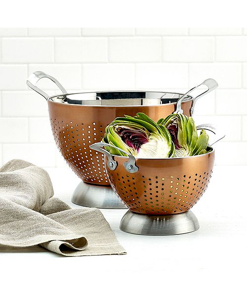 Epicurious Stainless Steel Set of 2 Colanders & Reviews - Home - Macy's