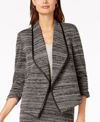 Kasper Knit Flyaway Jacket - Macy's