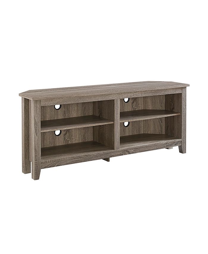 Walker Edison 58" Wood TV Media Stand Storage Console - Driftwood - Macy's