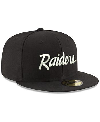 New Era Oakland Raiders Retro Script 59FIFTY FITTED Cap - Macy's