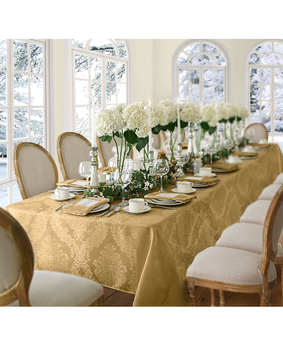 Click here for Elrene Barcelona Damask 60 x 102 Oblong Tablecloth... prices