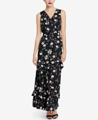 RACHEL Rachel Roy Printed Surplice Maxi Dress, Created for Macy's - Macy's