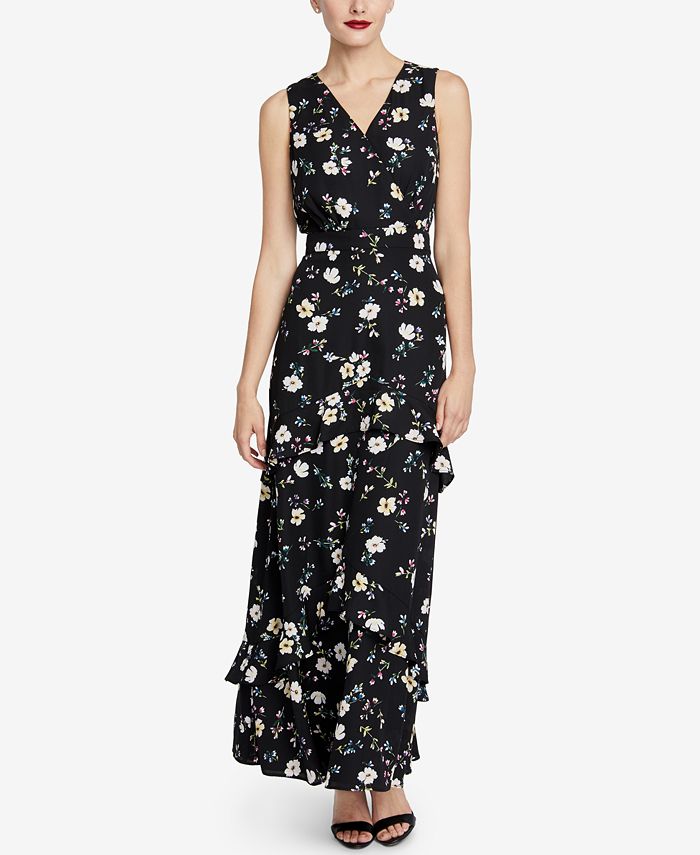 RACHEL Rachel Roy Printed Surplice Maxi Dress, Created for Macy's - Macy's