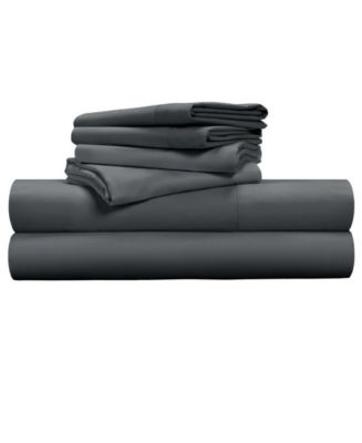 Luxe Soft & Smooth TENCEL™ 6-Piece Sheet Set - Charcoal / Queen Size ...