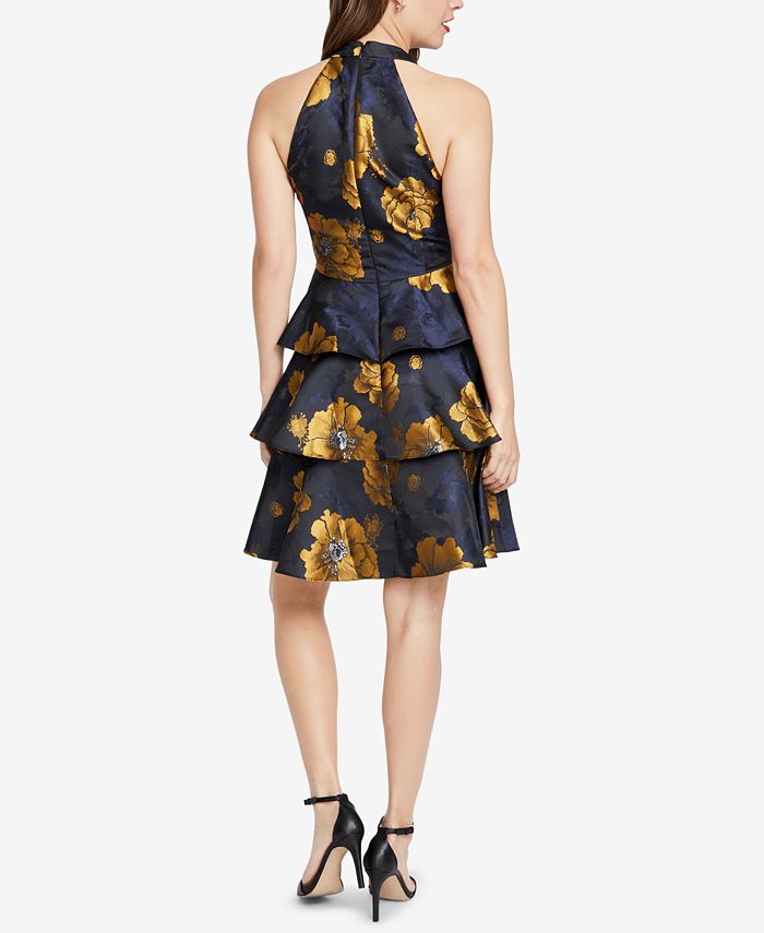 RACHEL Rachel Roy Floral-Print Ruffled Dress - Macy's