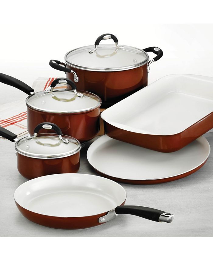 Tramontina Style Ceramica Metallic Copper 9 Pc Cookware/Bakeware Set ...