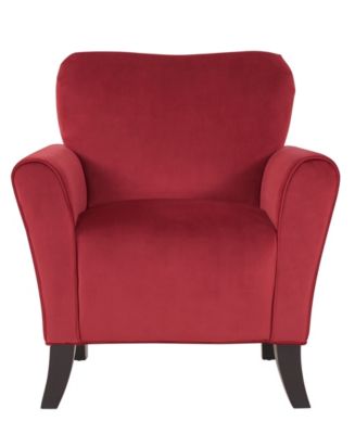 Sean Arm Chair in Ruby Red Velvet - Macy's