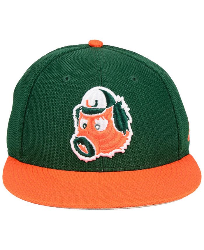 adidas Miami Hurricanes On-Field Baseball Fitted Cap - Macy's
