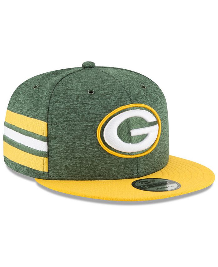 New Era Green Bay Packers On Field Sideline Home 9FIFTY Snapback Cap ...