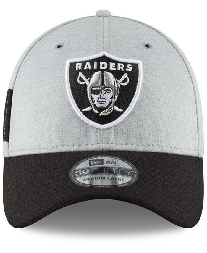 New Era Oakland Raiders On Field Sideline Home 39THIRTY Cap - Macy's