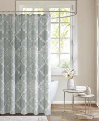 Madison Park Cadence Cotton Sateen Shower Curtain, 72" x 72" - Macy's