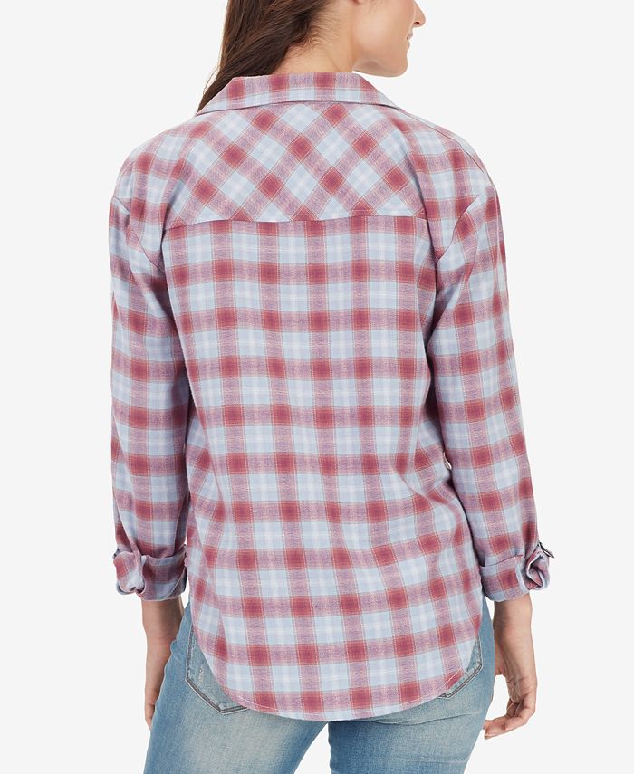 WILLIAM RAST CARINA-CARINA Adjustable-Sleeve Plaid Shirt - Macy's