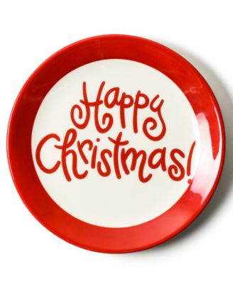 Happy Everything Colorblock Dessert Plate - Macy's