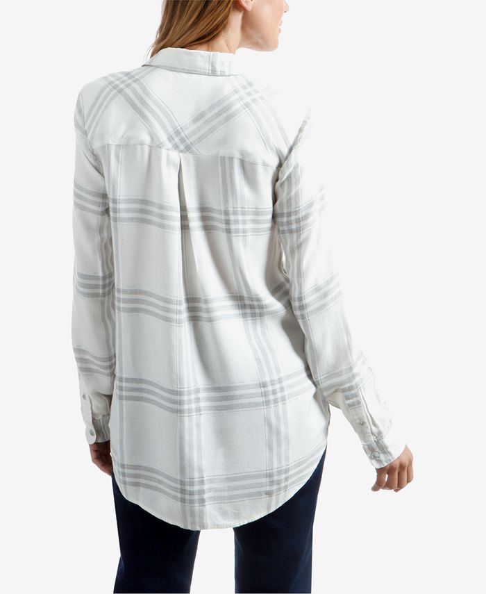 Lucky Brand Plaid Side-Button Shirt - Macy's