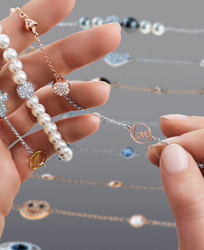 Swarovski Remix Collection Two Tone Pavé Hamsa And Trust Magnetic