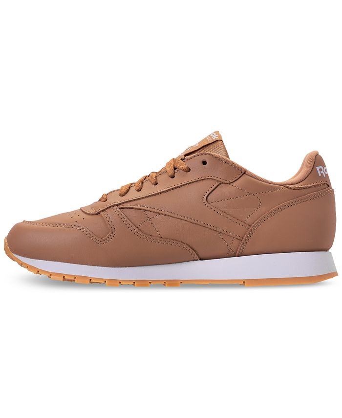 Reebok Men's CL Leather MU Casual Sneakers from Finish Line - Macy's
