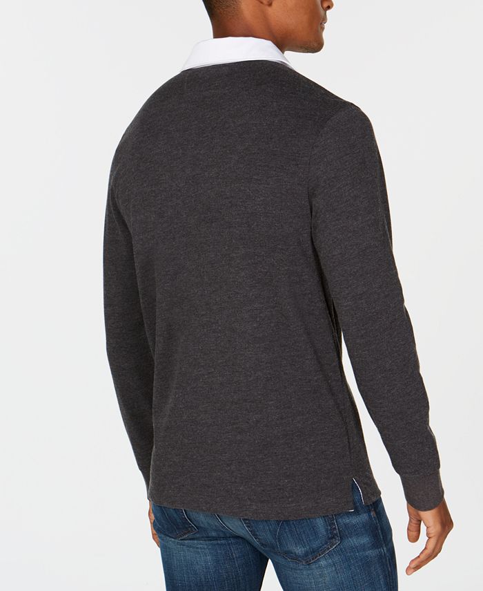 Club Room Men's Chest-Stripe Rugby Shirt, Created for Macy's - Macy's