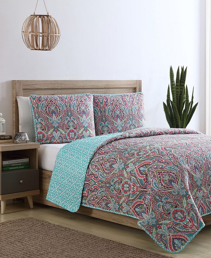 VCNY Home Chora Reversible 3-Pc. Twin Quilt Set - Macy's