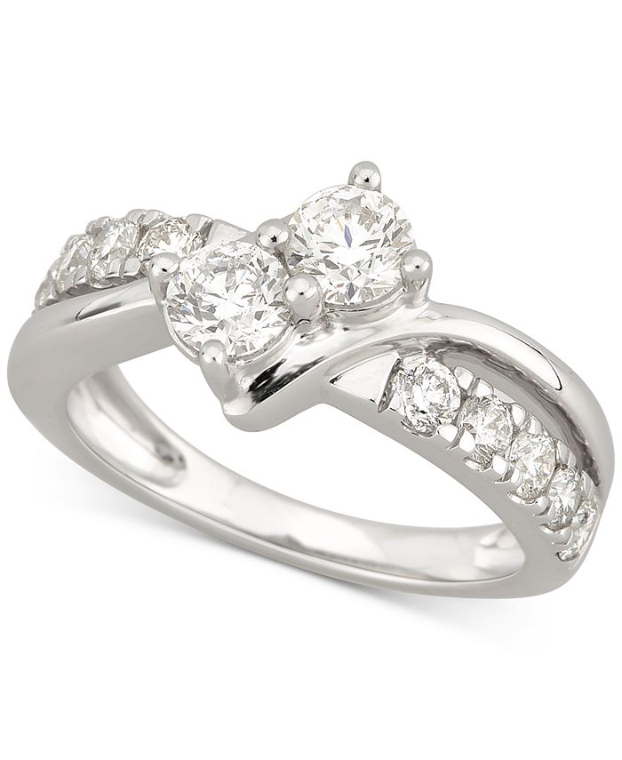 Two Souls, One Love® Diamond Two-Stone Engagement Ring (1-1/2 ct. t.w ...