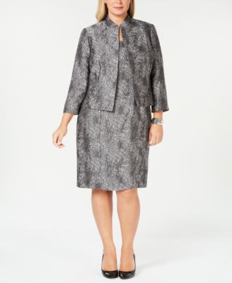 Kasper Plus Size Flyaway Jacket & Dress - Macy's