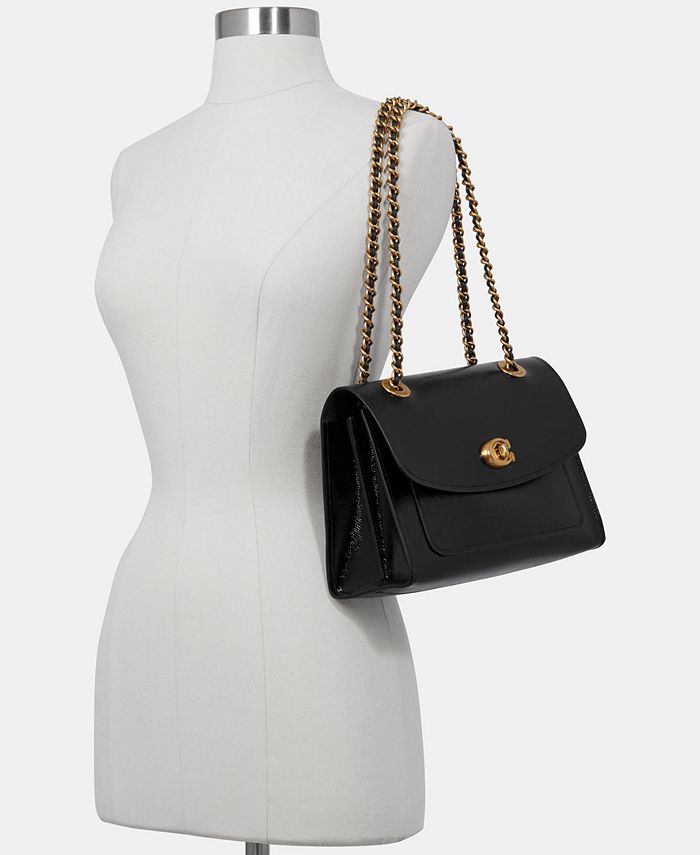 COACH Parker Shoulder Bag in Patent Leather - Macy's