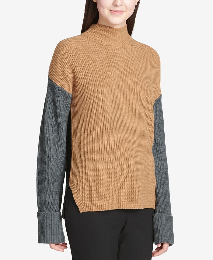 Calvin Klein Colorblocked Sweater - Macy's