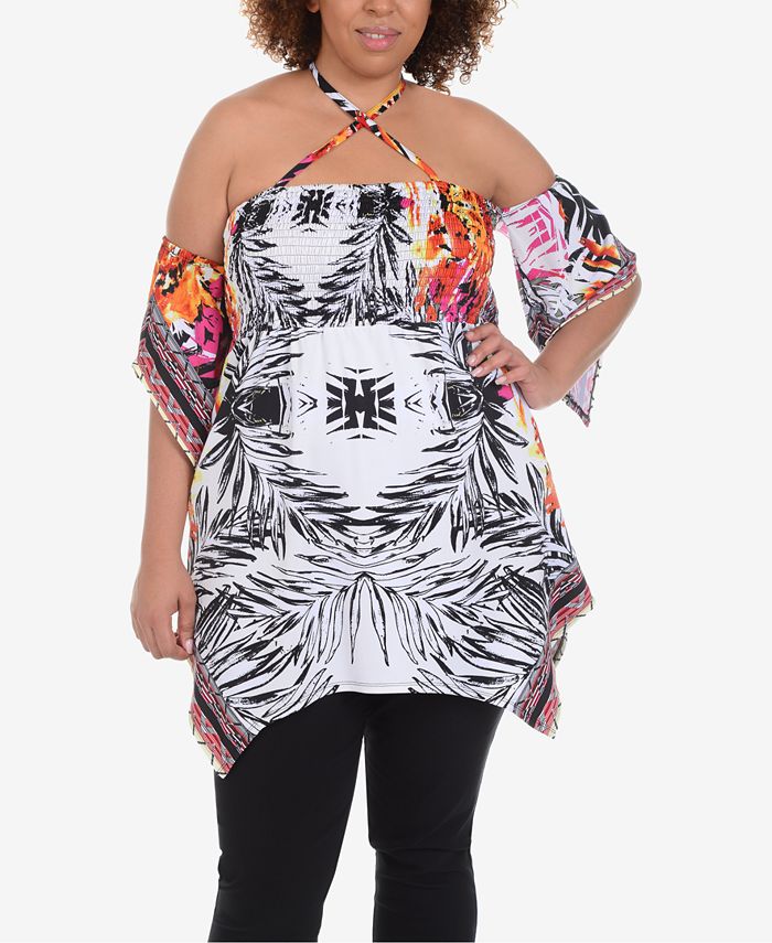 NY Collection Plus Size Strappy Babydoll Tunic - Macy's