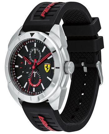 Ferrari Men's Forza Black Silicone Strap Watch 45mm - Macy's