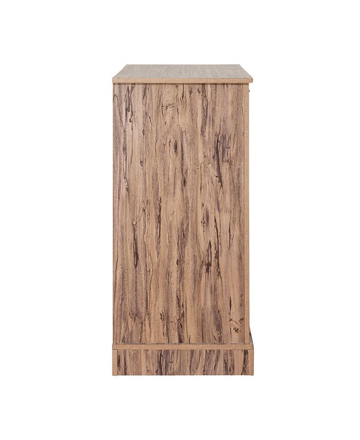 Elegant Home Fashions Simplicity Storage Cabinet with 2 Doors 2 Drawers ...