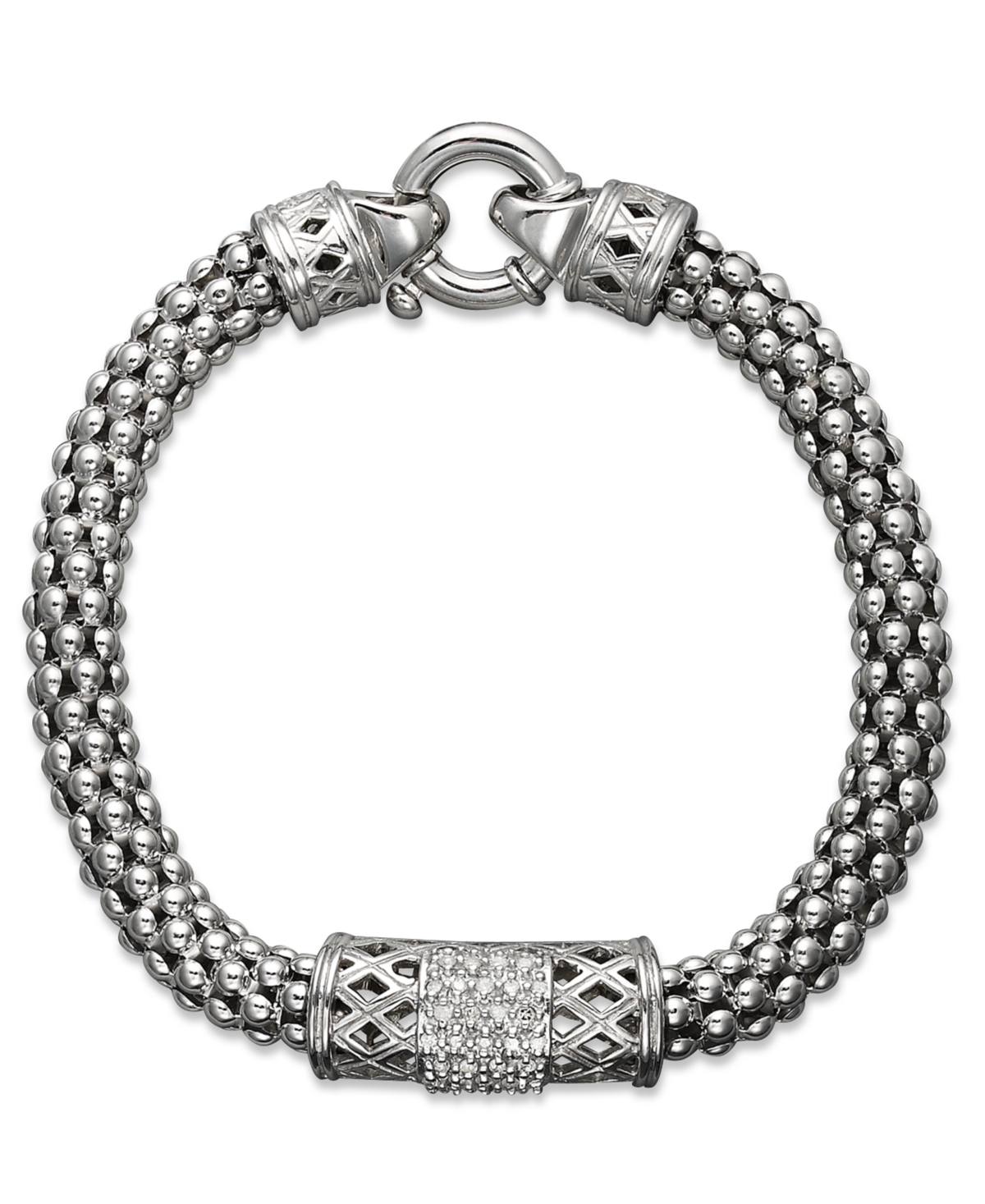 Click here for Diamond Barrel Bracelet (1/4 ct. t.w.) in Sterling... prices