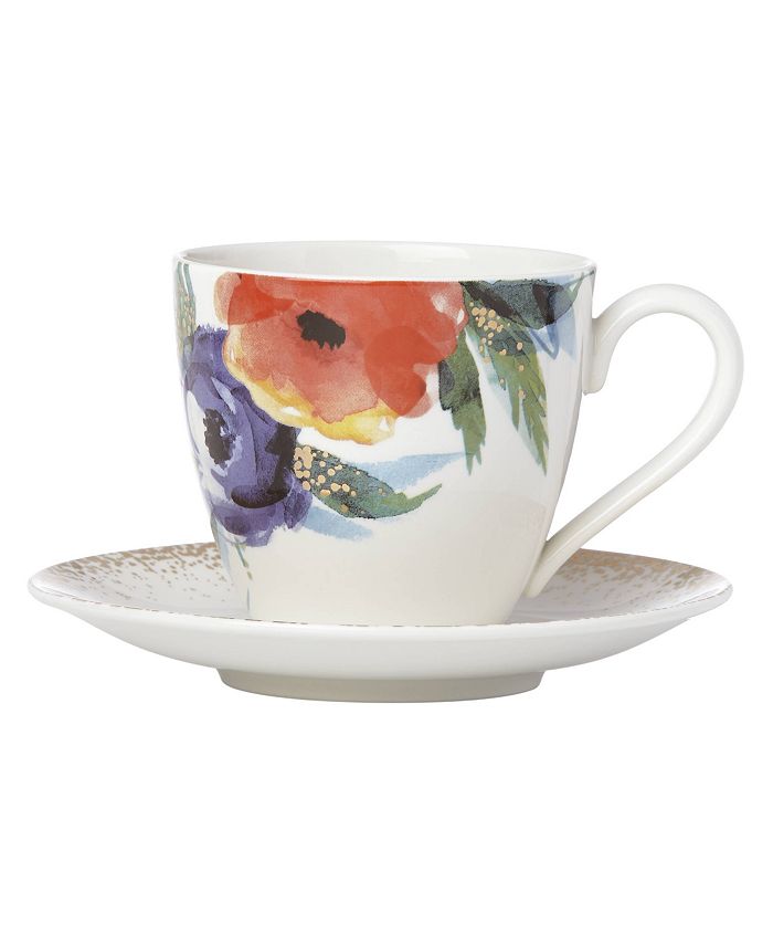 Lenox Passion Bloom Tea Cup & Saucer Set - Macy's