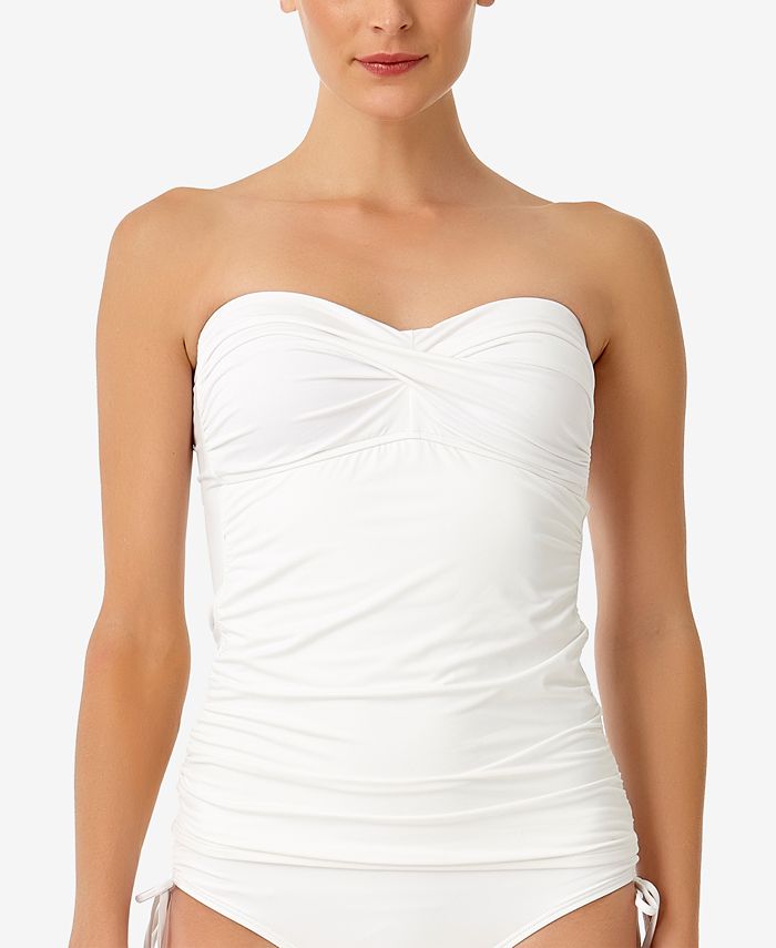 Anne Cole Twisted Strapless Tankini Top - Macy's