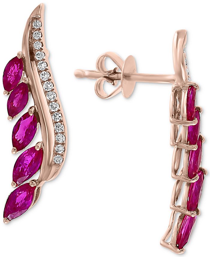 EFFY Collection EFFY® Ruby (1-1/4 ct. t.w.) & Diamond (1/8 ct. t.w ...